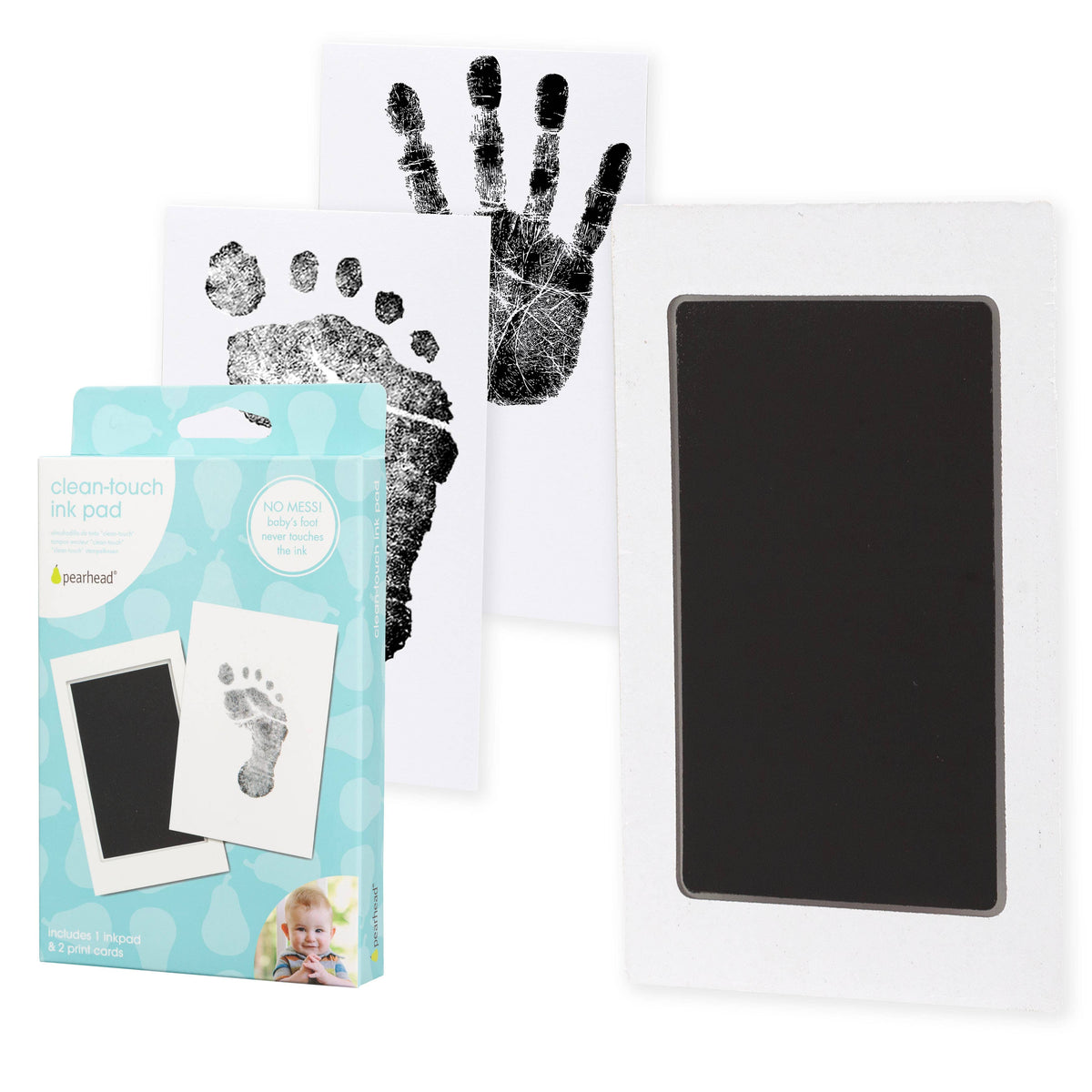 Pearhead Baby Handprint or Footprint Clean-Touch Ink Pad Kit – BellaBoo