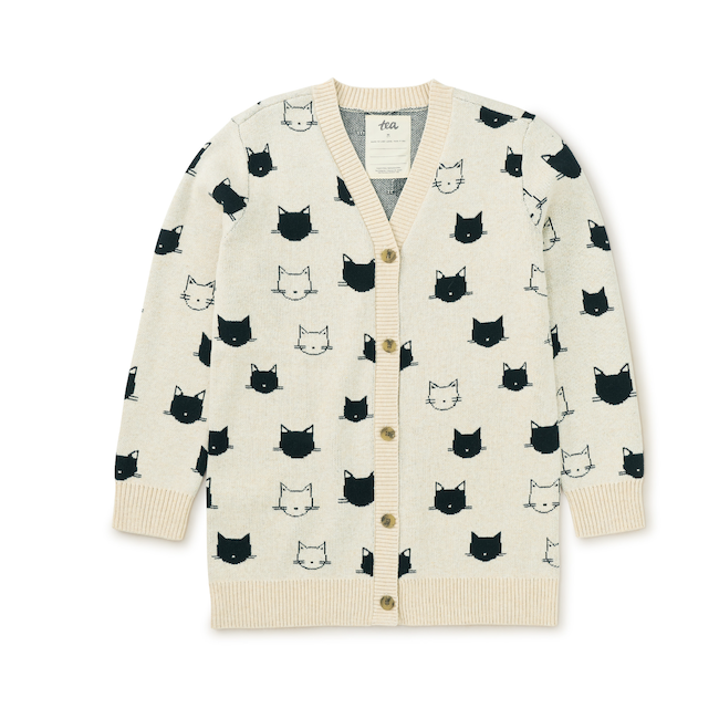 Tea Long Iconic Cat Cardigan – BellaBoo