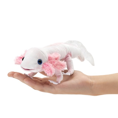 Folkmanis Axolotl Finger Puppet - White – BellaBoo